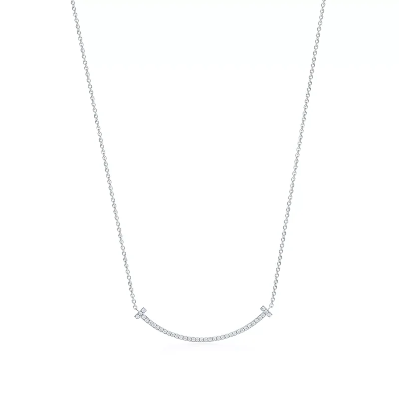 Collier Tiffany T Medium Smile Diamonds – GlowyMode