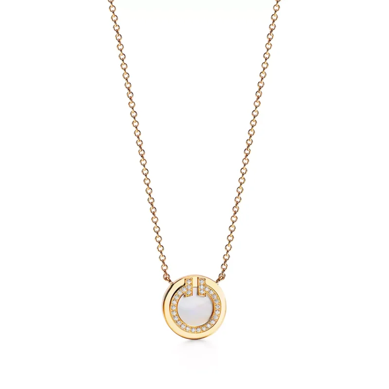 Collier Tiffany Diamond and pearl Circle – GlowyMode