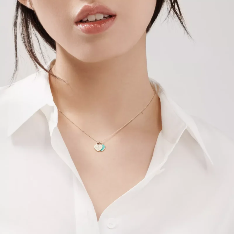 Collier Tiffany Return to Tiffany Double Heart Tag – GlowyMode